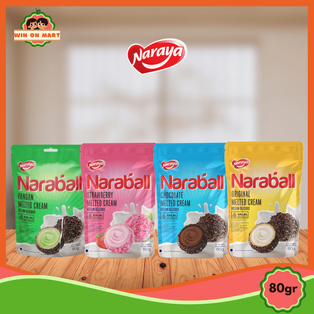 Jual Wafer Ball | Naraya Naraball 80gr | Chocolate | Original | Pandan ...