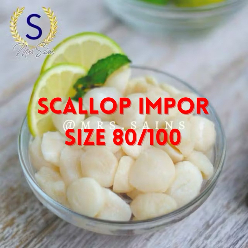 Jual USA SCALLOP IMPORT size 80/100 per pack @500GR Makanan Beku ...
