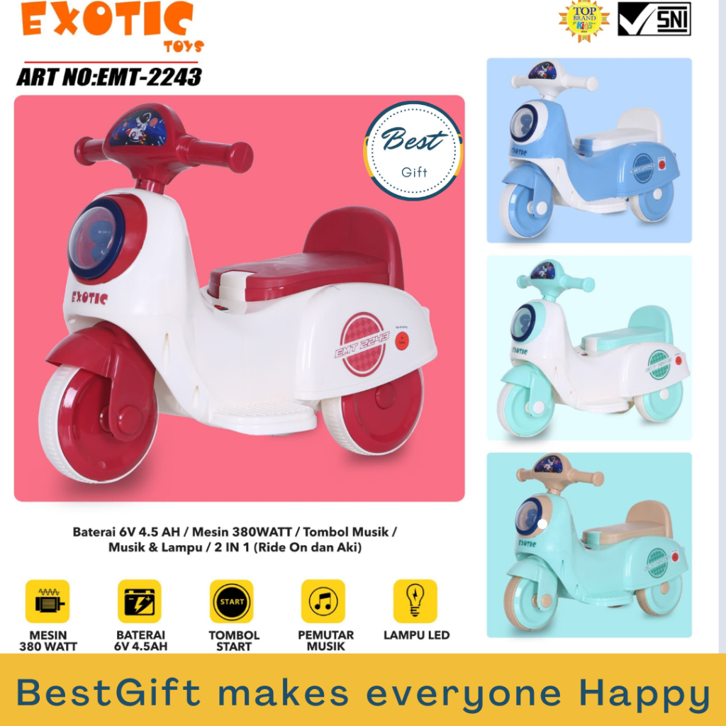 Jual RIDE ON VESPA KEREN EXOTIC ET-2122 MODEL TERBARU KEREN// ET-2131 ...