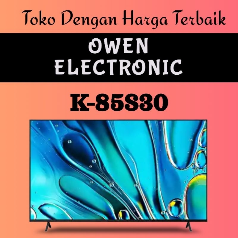 Jual SONY 4K UHD GOOGLE SMART TV BRAVIA 3 K-85S30 85 inch 85S30 ...