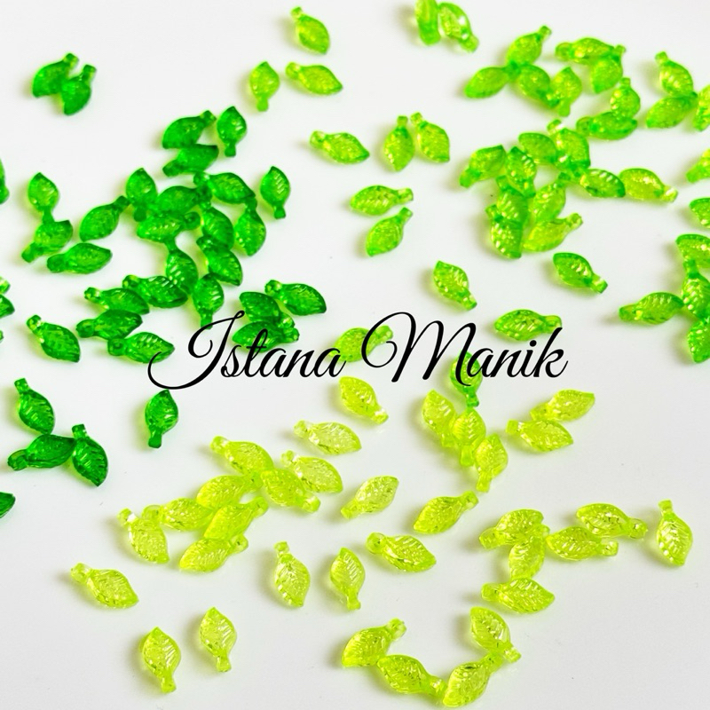 Jual Manik Mote Daun Mini Akrilik Gantung Bahan DIY (15gr) | Shopee ...