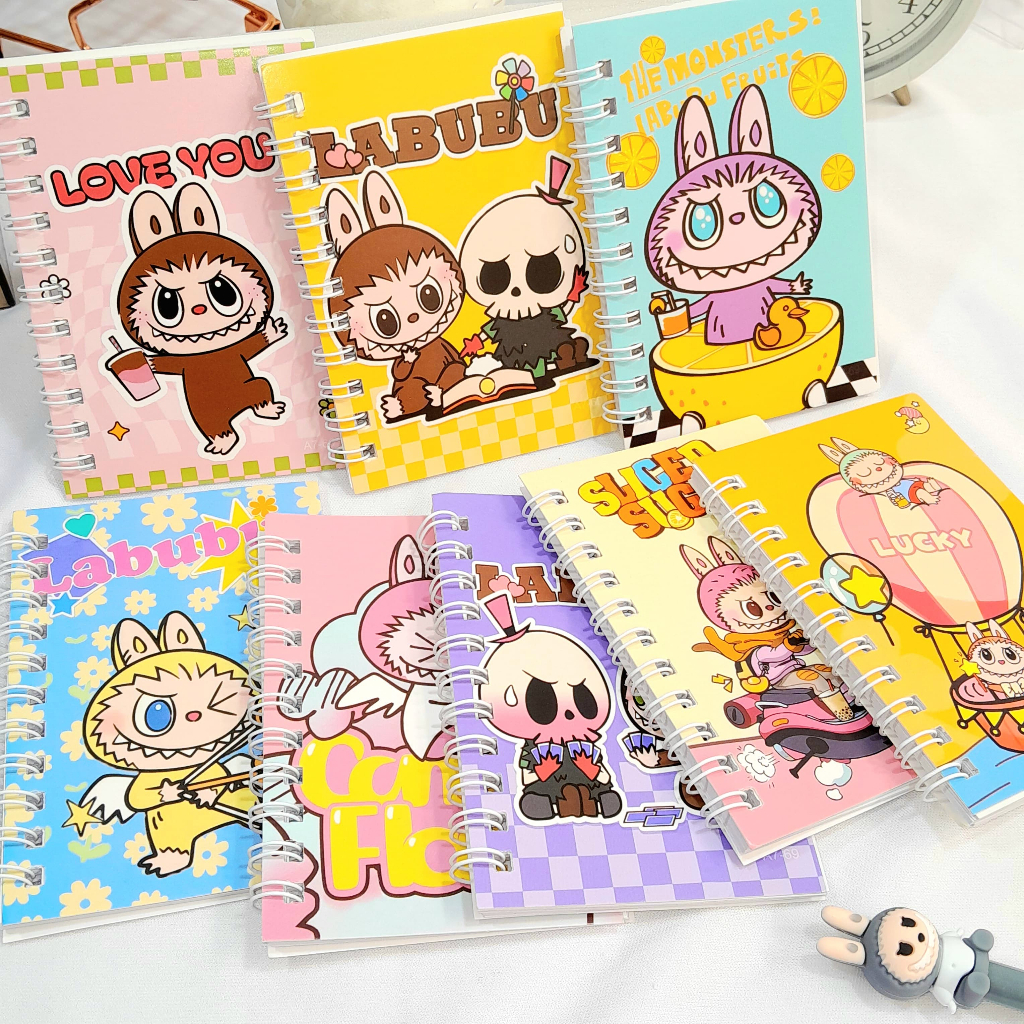 Jual Buku Tulis Spiral LABUBU Ukuran A7 Kertas Putih Bergaris ...