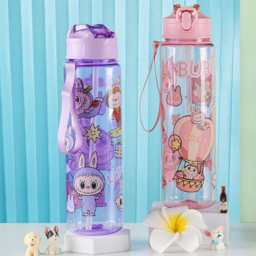 Jual BOTOL MINUM LABUBU KAPASITAS 900 ML - BOTTLE WATER LABUBU - BOTOL MINUM ANAK SEKOLAH ...