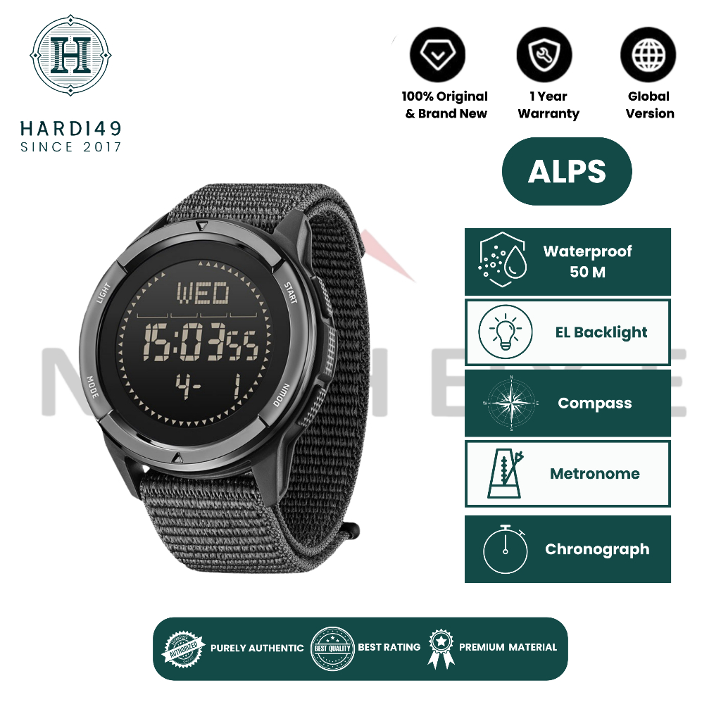 Jual NORTH EDGE ALPS Men's Digital Carbon fiber Watch Shock Militray ...