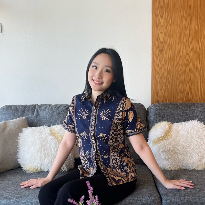 Jual ALYS BATIK - Anita Blouse kemeja batik wanita | Shopee Indonesia