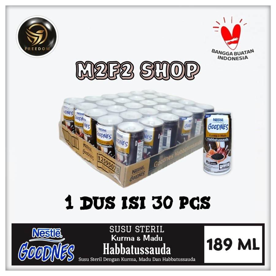 Jual Nestle Goodnes Susu Sterilisasi Kurma & Madu Habbatussauda Kaleng ...