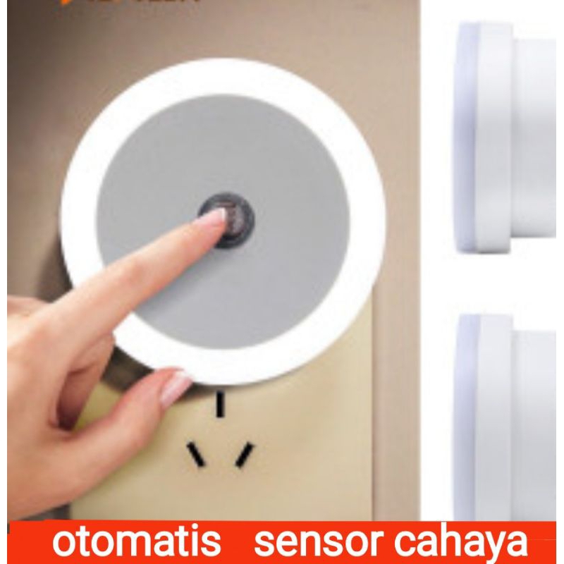 Jual LAMPU LED SENSOR CAHAYA BULAT, MINI LAMP NIGHT LED BULAT OTOMATIS ...