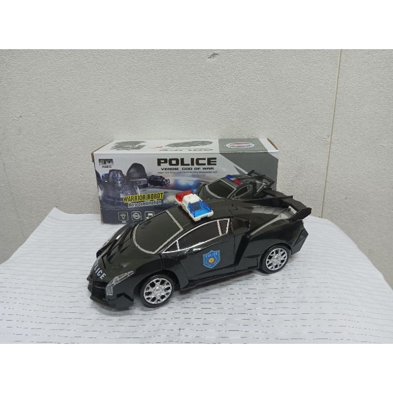 Jual Mainan Anak Mobil Robot Polisi Hitam Venom - Mobil polisi jadi ...