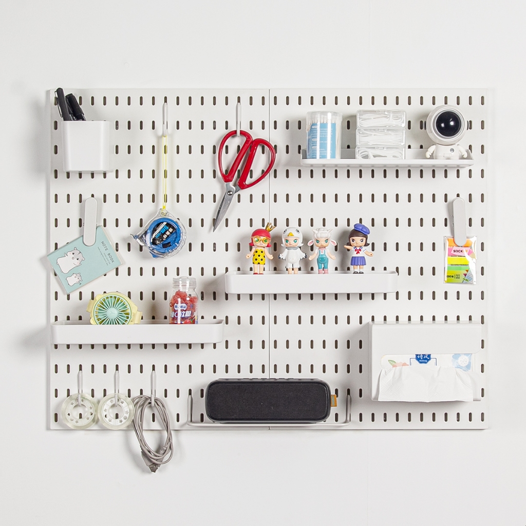 Jual 99KHOME 36*56cm Long Pegboard Wall Shelf Hole Board DIY Rak ...