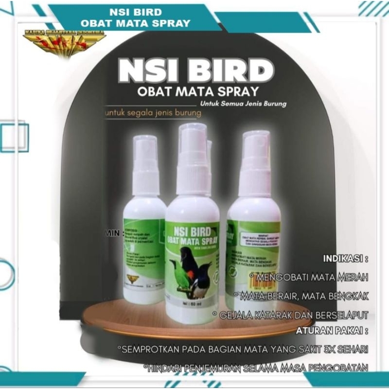 Jual NSI BIRD Obat Mata Spray Untuk Semua Jenis Burung Obat Mata Merah ...