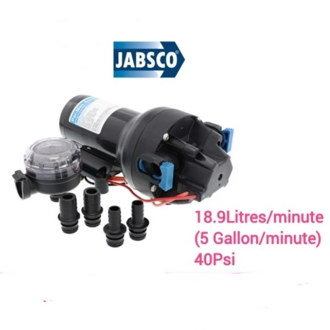 Jual Water Pump Jabsco Parmax 5 GPM 12V /Pompa Air Tawar JABSCO 5GPM ...