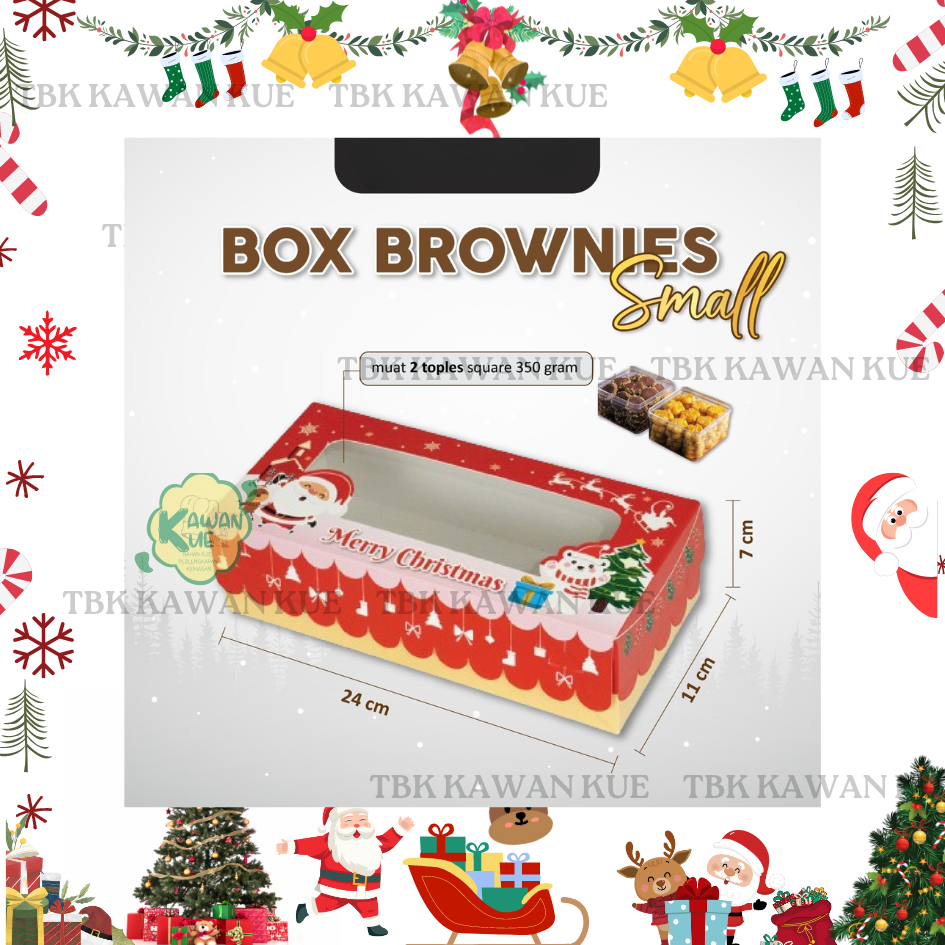 Jual BOX NATAL BROWNIES - CRISTHMAS HAMPERS BOX - BOX MOTIF TEMA NATAL ...