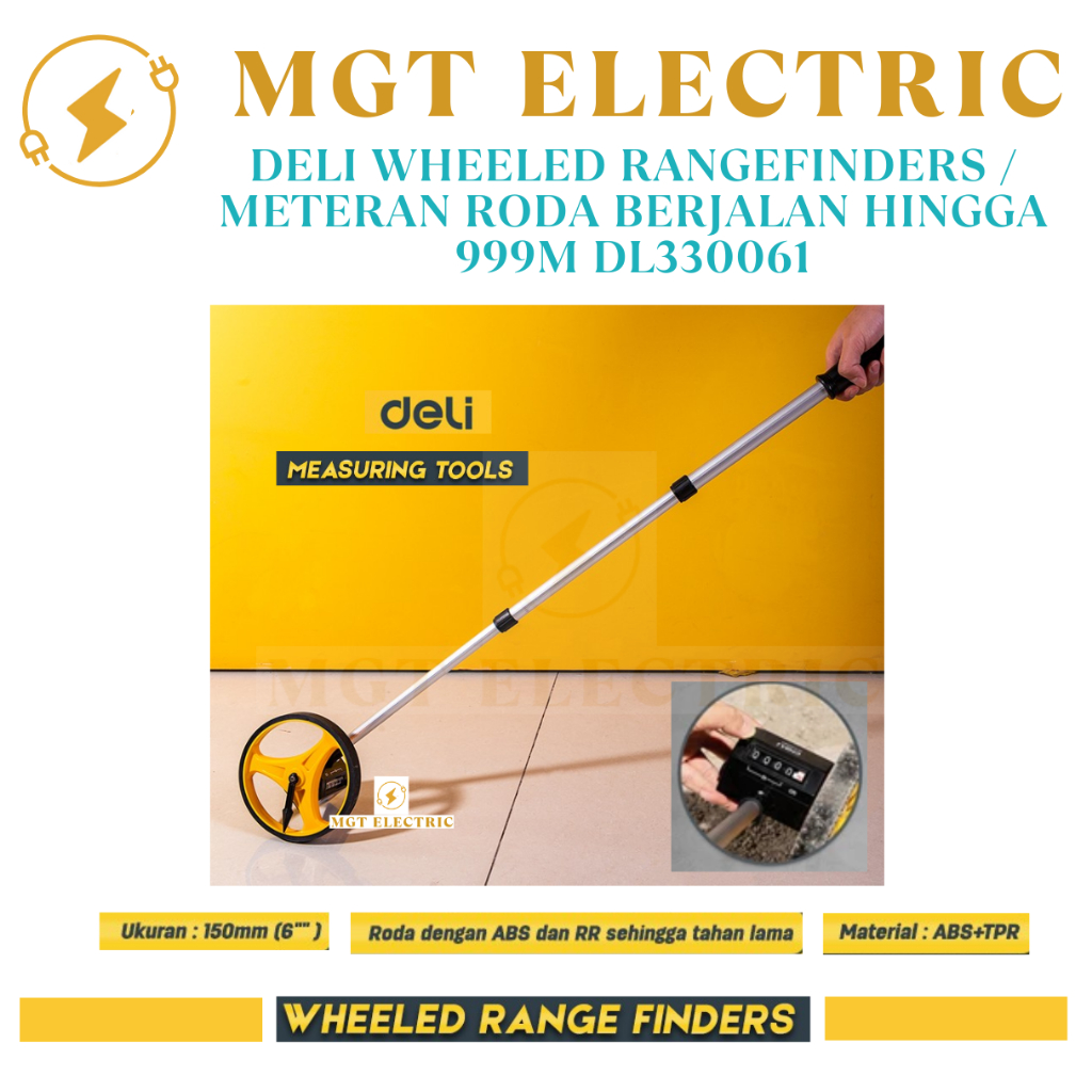Jual Deli Wheeled Rangefinders / Meteran Roda Berjalan Hingga 999M ...