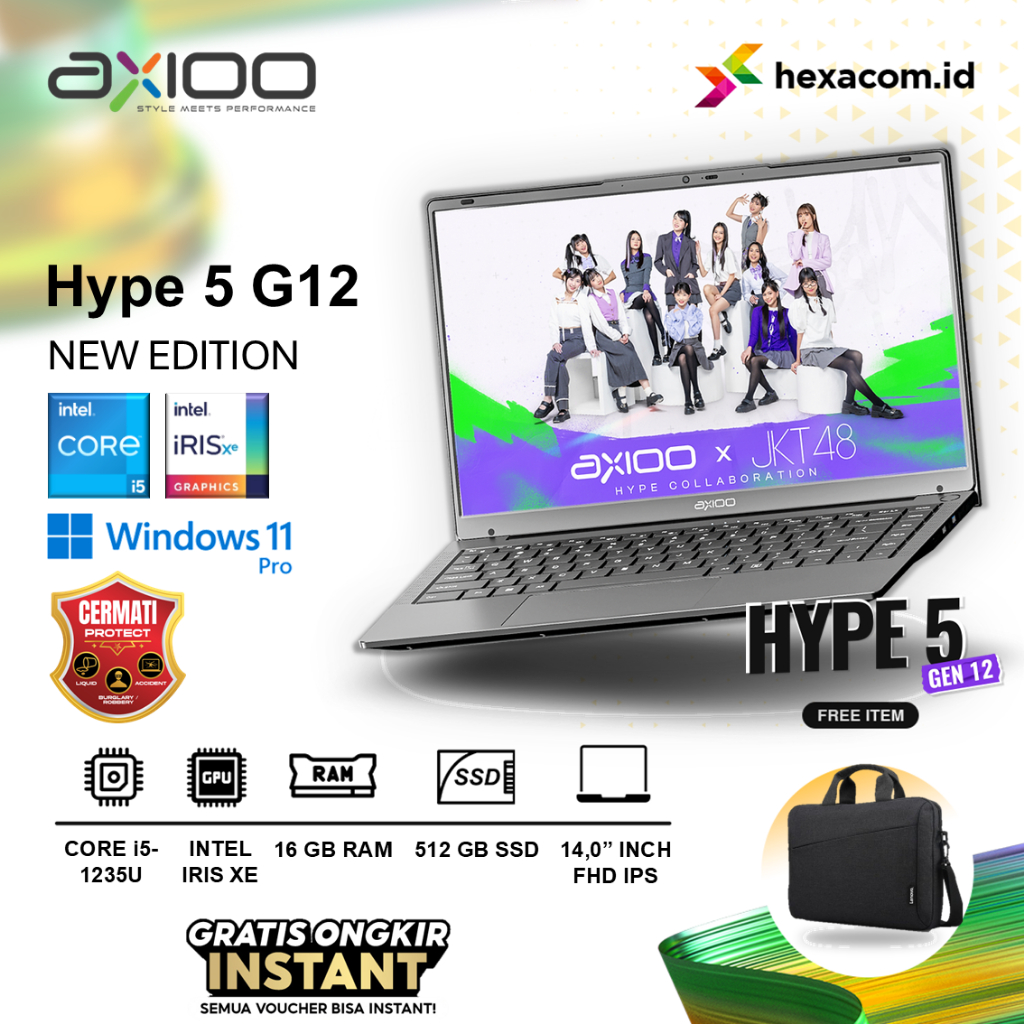 Jual Axioo Hype 5 G12 Core i5 1235U RAM 16GB 512GB SSD 14.0" FHD IPS Windows 11 | Shopee Indonesia