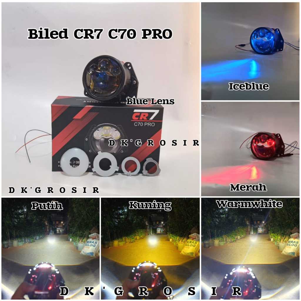Jual CR7 C70 PRO - Biled 3inc Blue Lens | Shopee Indonesia