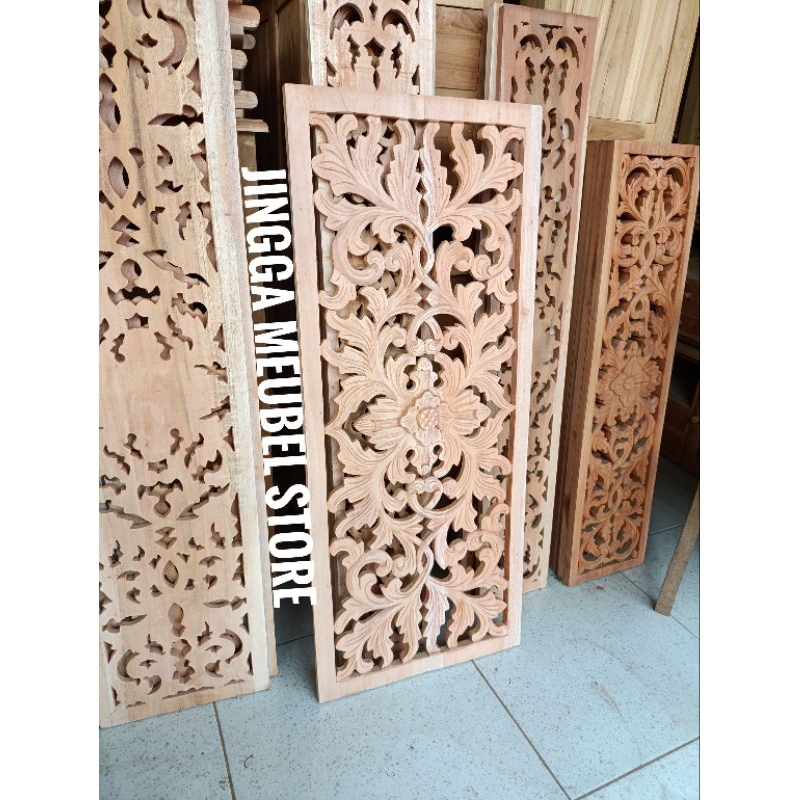 Jual ornamen ukir ukuran kayu loster kusen pintu boven lisplang ...