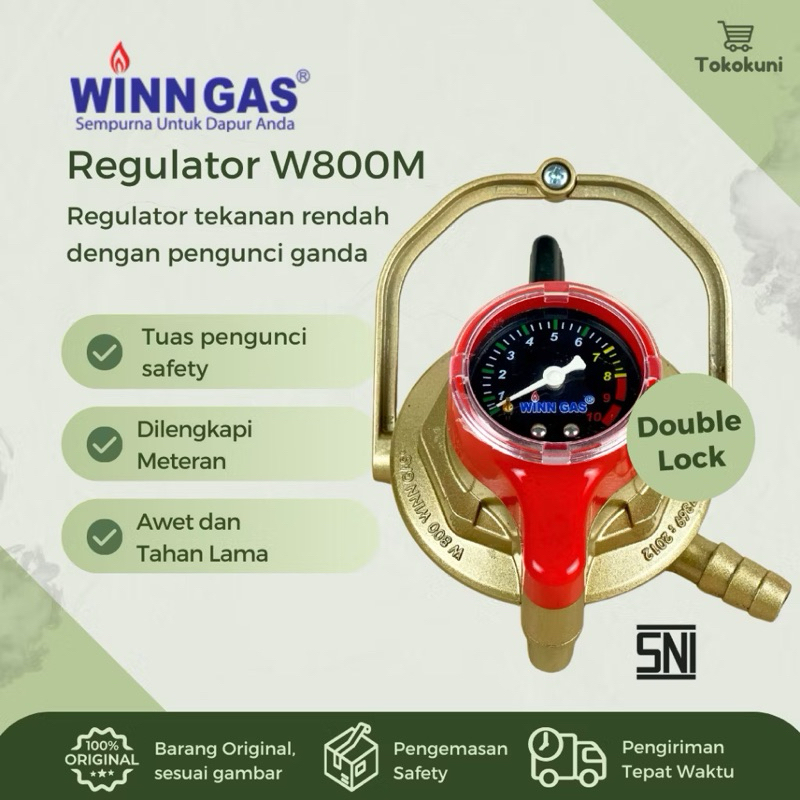 Jual Regulator LPG Winn Gas W800 M Nusantara| Pengunci Pengaman Ganda ...