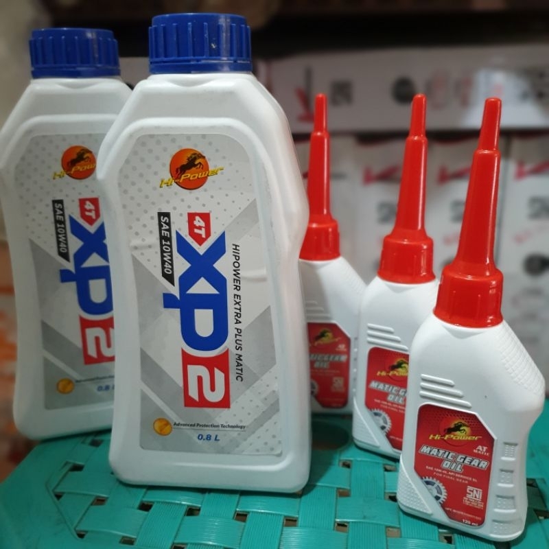 Jual PAKET OLI MESIN MATIC HI-POWER XP2 4T EXTRA PLUS DAN OLI GARDAN ...