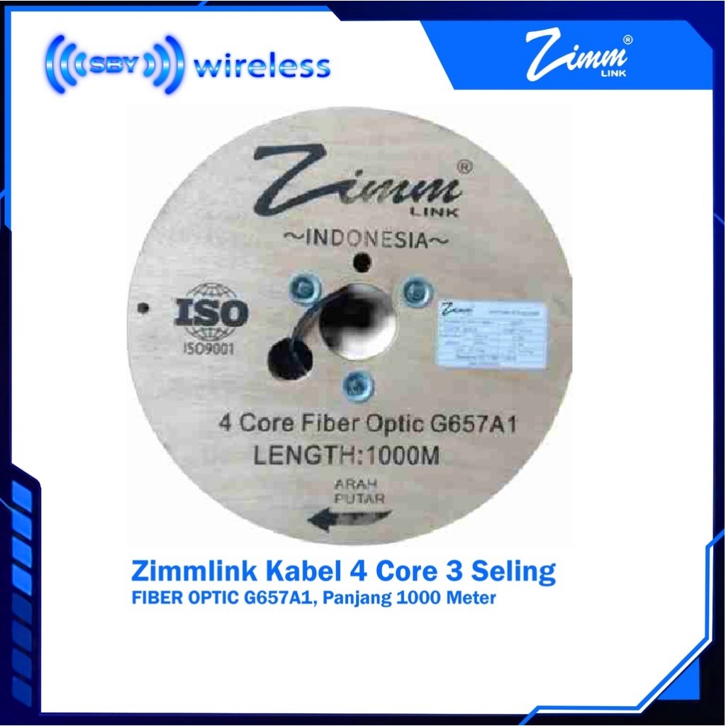 Jual Kabel FTTH ZIMMLINK Dropcore Drop core 4 core 3 seling hasbelan ...