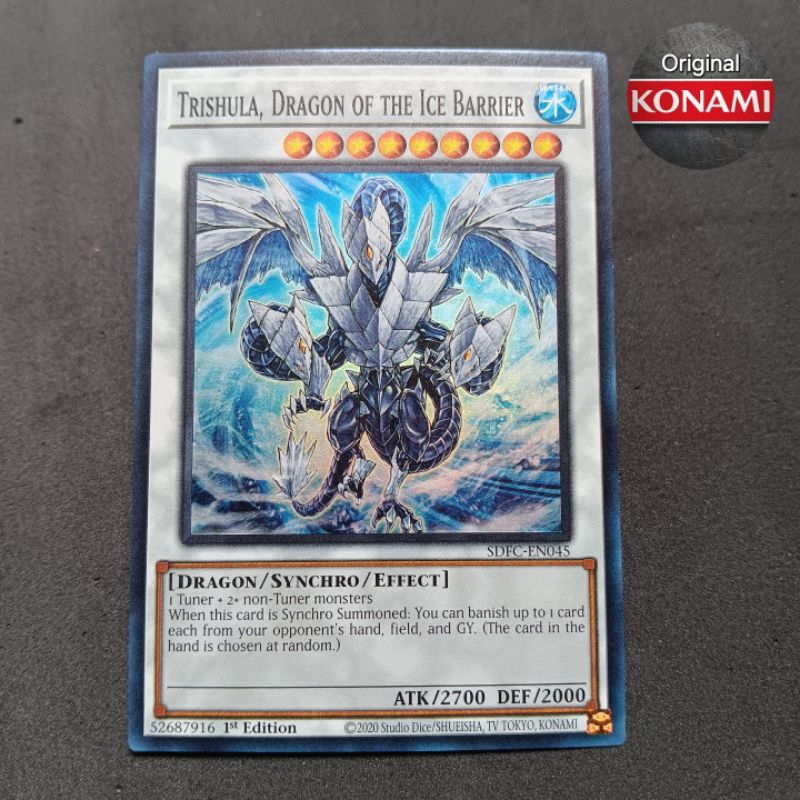 Jual Yugioh Card Trishula Dragon Of The Ice Barrier Super Rare | Shopee Indonesia