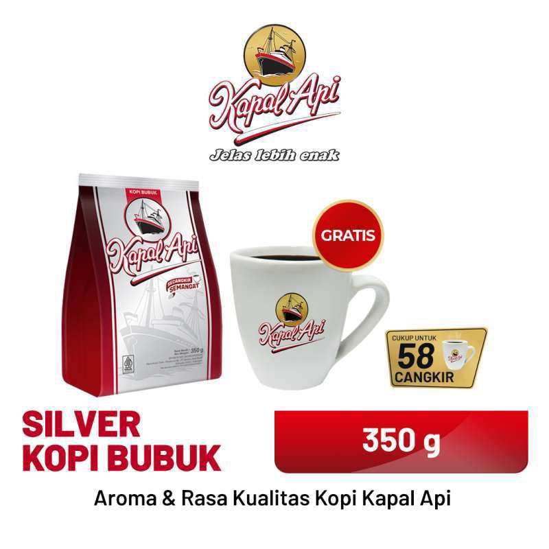 Jual Kopi Kapal Api Spesial Silver 350gr Free Mug Cangkir Special ...