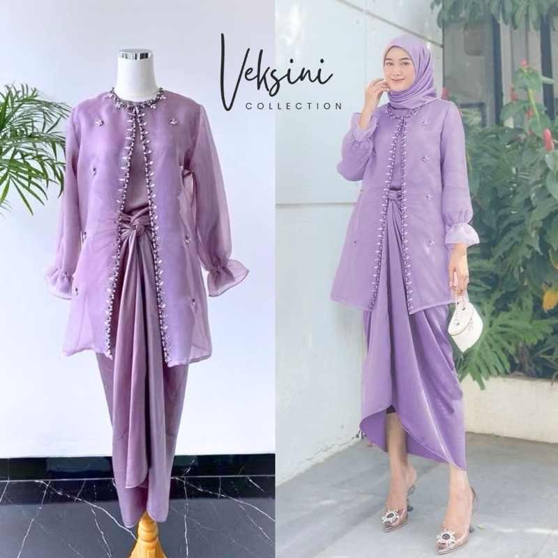 Jual One Set Jemma Dress Wanita Kekinian Setelan Baju Kondangan Premium ...