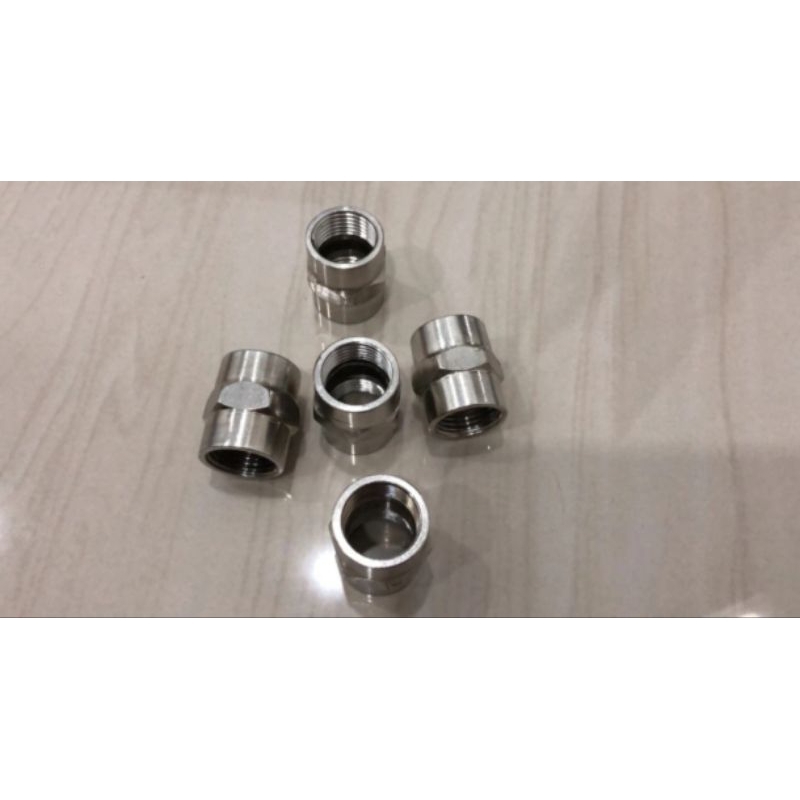 Jual soket drat dalam stainless steel 1/2 inchi soket joint sambungan ...