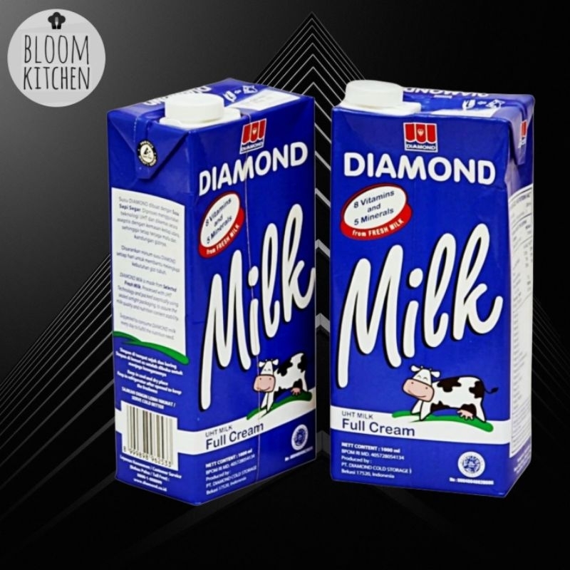 Jual DIAMOND UHT Full Cream 1 Liter Susu UHT Diamond Plain 1L | Shopee Indonesia