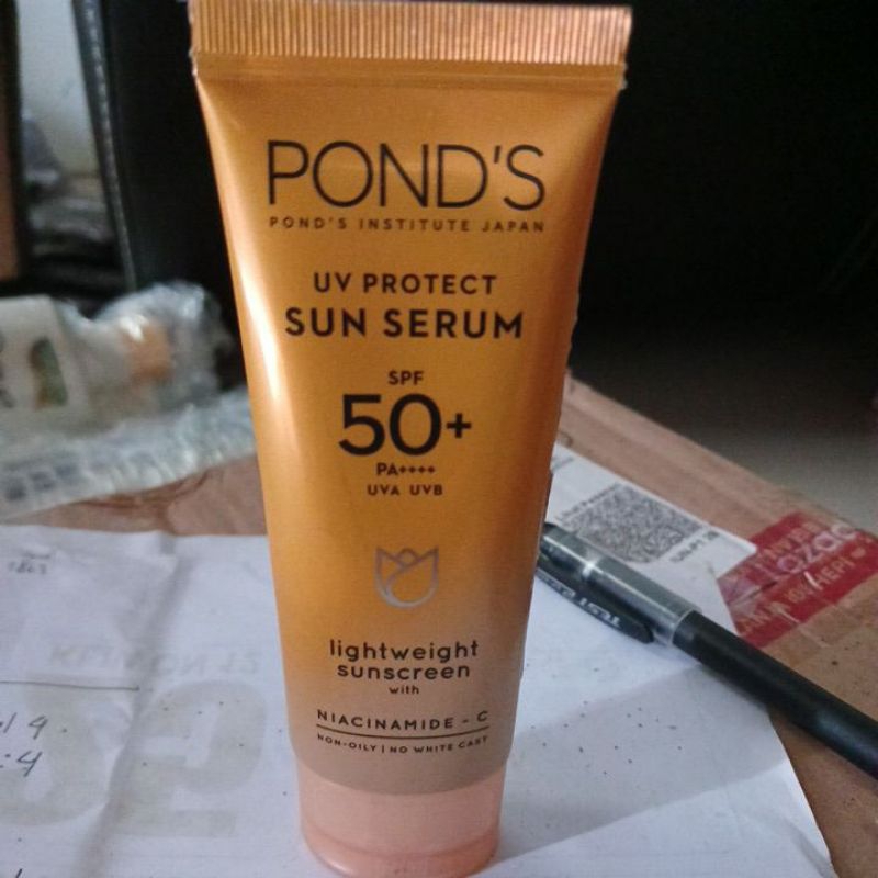 Jual Ponds Sunscreen Uv Protect Sun Serum SPF 50 30g | Shopee Indonesia