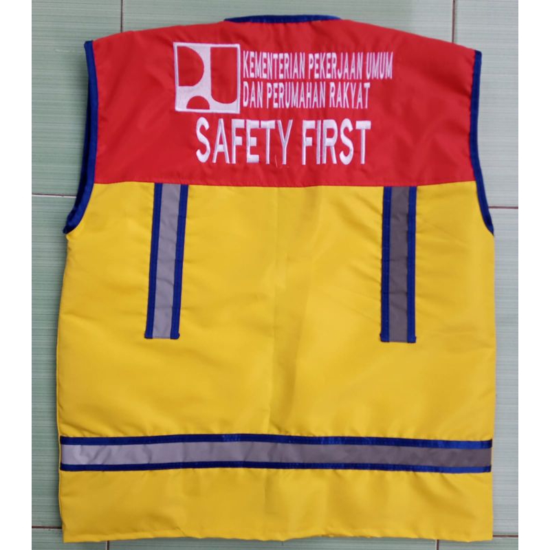 Jual Rompi PUPR Safety First, Kerja Lapangan Terbaru Bahan Taslan ...