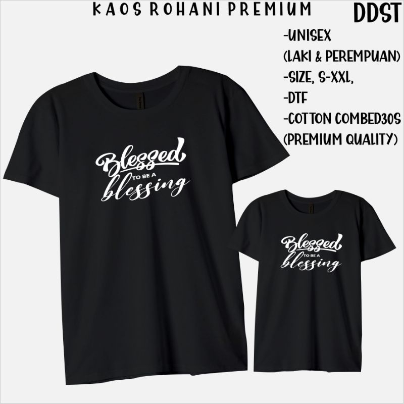 Jual KAOS ROHANI / BAJU ROHANI / KAOS ROHANI PRIA WANITA / BLESSED TO ...