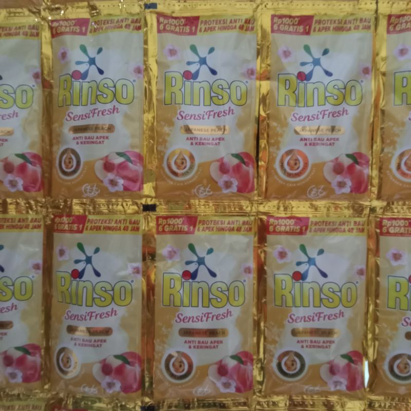 Jual 42 SACHET RINSO CAIR 1000 SENSI FRESH JAPANESE PEACH (DETERGEN ...