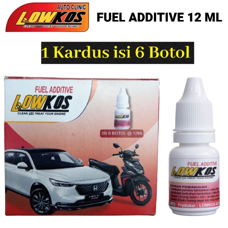 Jual 1 Dus (6 Botol) LOWKOS Fuel Additive Penghemat BBM Motor dan Mobil ...