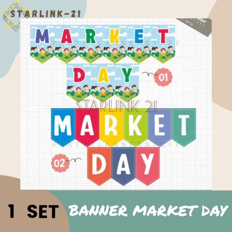 Jual BANNER MARKET DAY | Banner Acara Festival Sekolah | Shopee Indonesia
