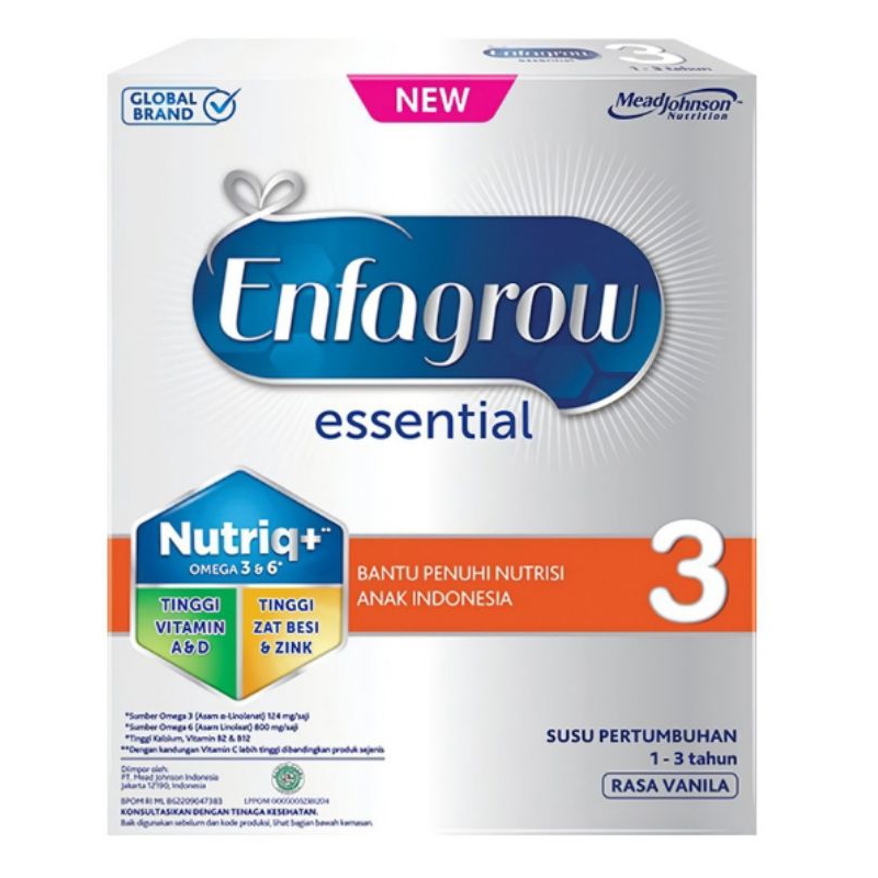 Jual Enfagrow Essential 3 Susu Bubuk Pertumbuhan Anak 1-3 Tahun Vanila ...