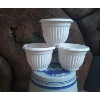 Jual BAK MANDI TERASO | POT BUNGA MOTIF BELIMBING PUTIH 15CM (CJP ...
