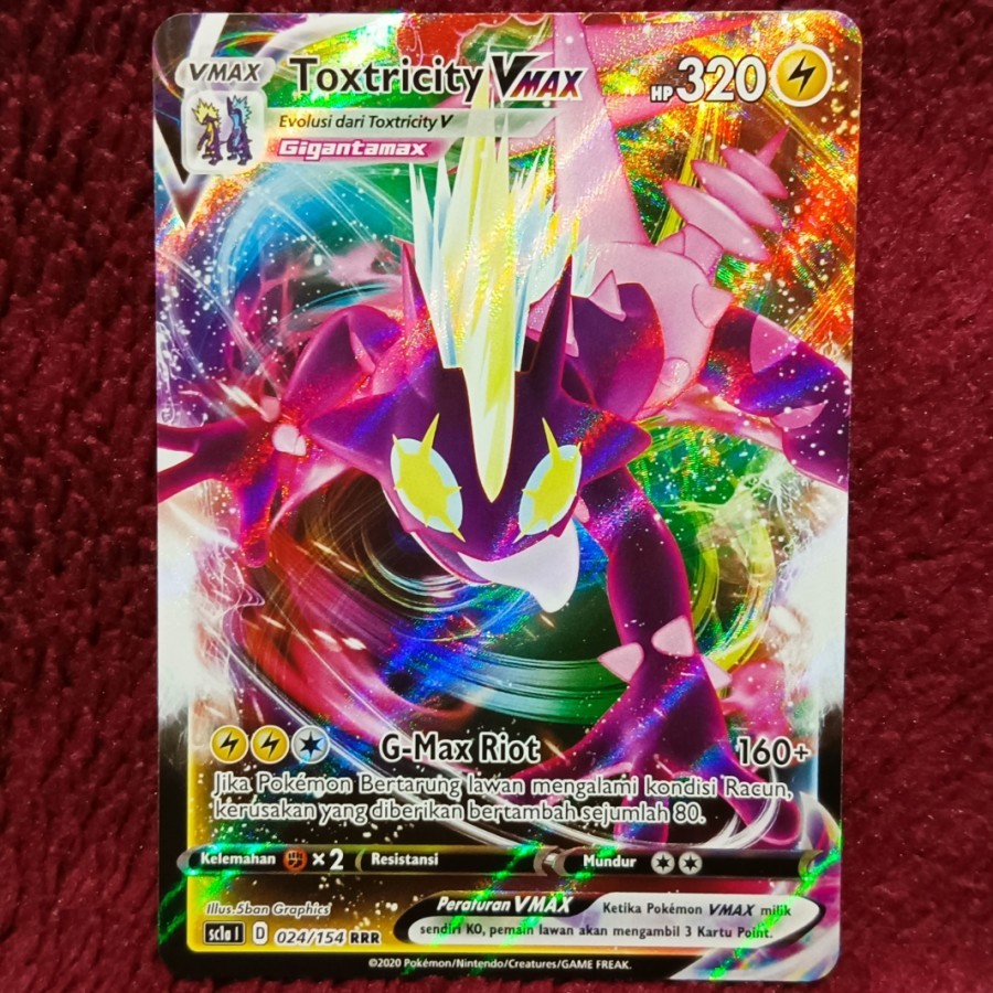 Jual Toxtricity VMAX v max RRR sc1a - Pokemon TCG Indonesia foil holo ...