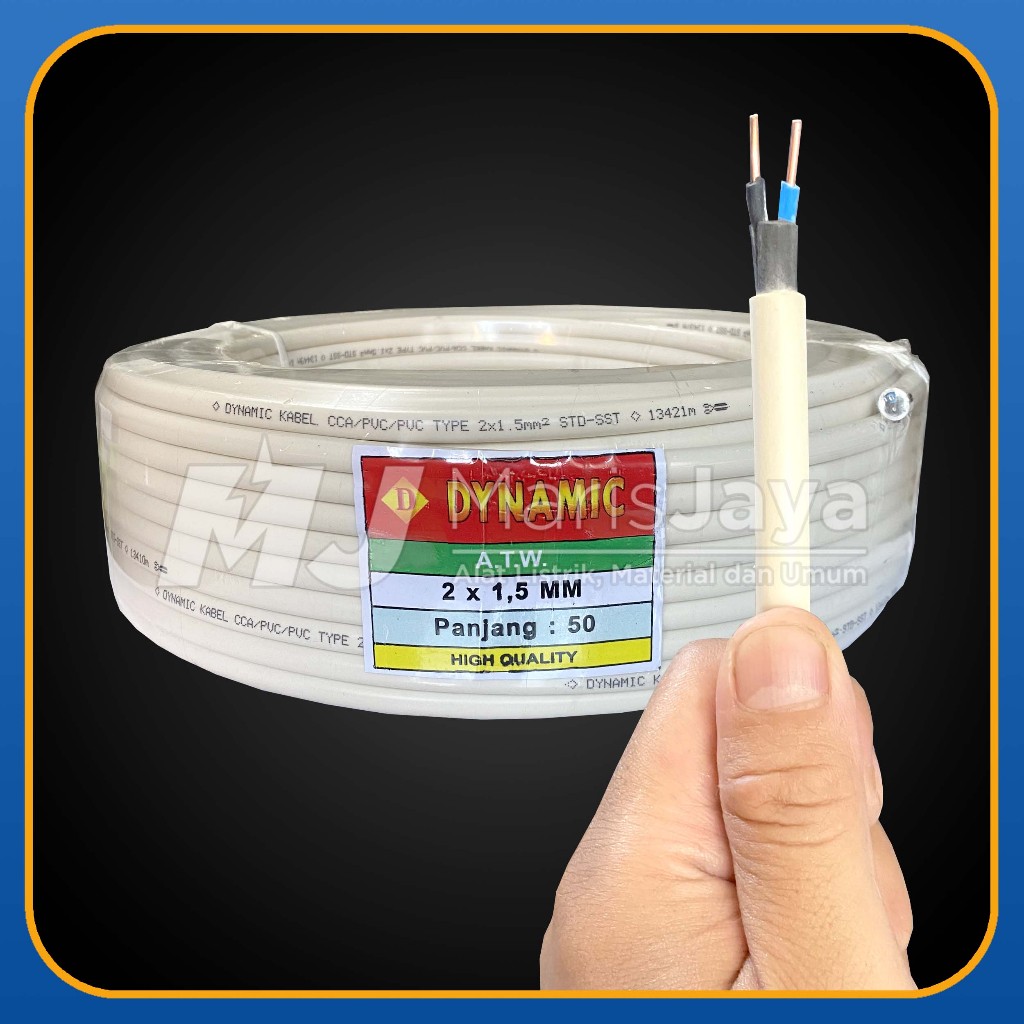 Jual (PER METER) Kabel NYM (Kabel Tunggal) 2x1,5 DYNAMIC / Kabel ...