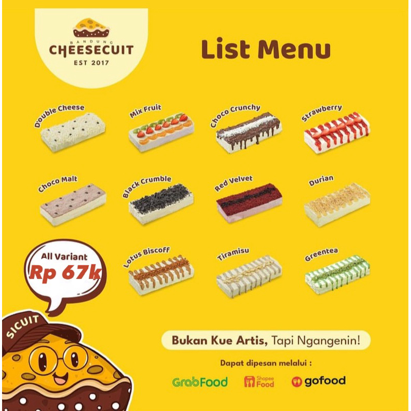 Jual CHEESECUIT BANDUNG - READY JAKARTA 04 Mei 2025 | Shopee Indonesia