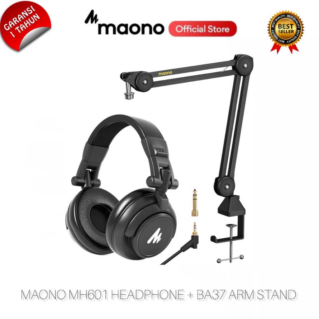 Jual MAONO MH601 Studio Headphone Monitor with BA37 Arm Stand for Musik ...