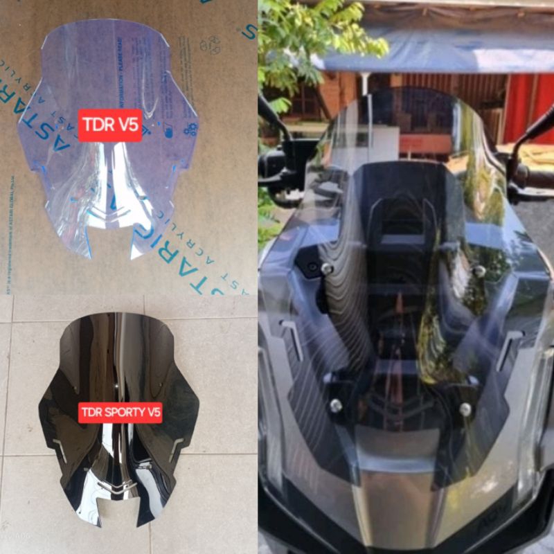 Jual WINDSHIELD ADV 150-160 VISOR ADV TYPE TDR SPORTY V5 TEBAL 4 MILI ...