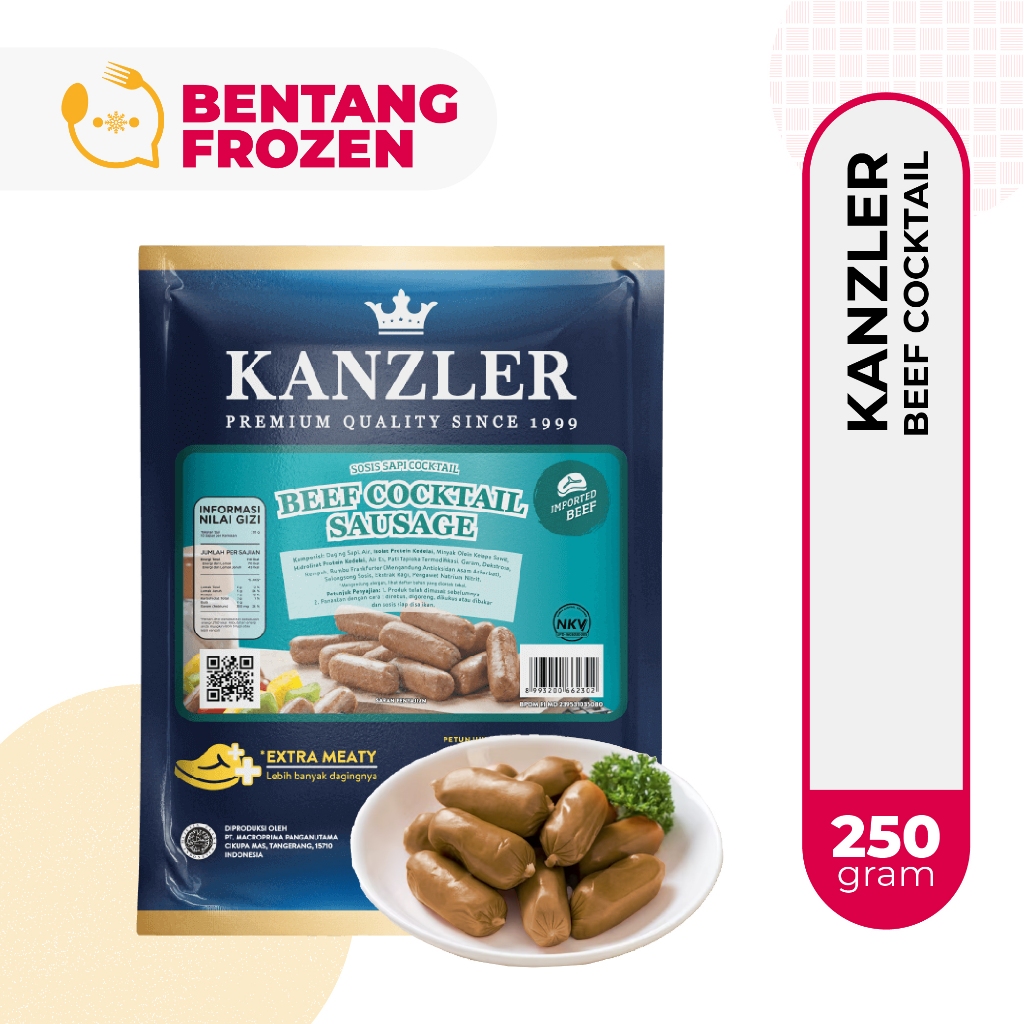 Jual Kanzler Sosis Sapi Cocktail 250gr / Beef Cocktail / Beef Sausage ...