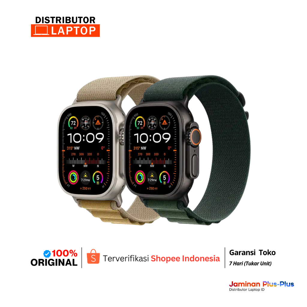 Jual 𝐀𝐩𝐩𝐥𝐞 iWatch New Ultra 2 GPS 49mm Titanium Natural Frame Alphine ...