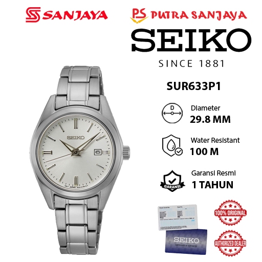 Jual Jam Tangan SEIKO SUR633P1 Original Garansi Resmi 1 tahun Stainless ...