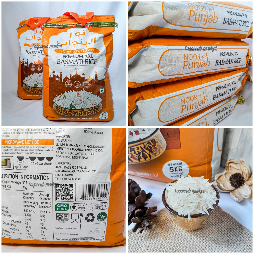 Jual Basmati Noor E Punjab Beras Basmati Extra Long Nasi Kebuli Asli ...