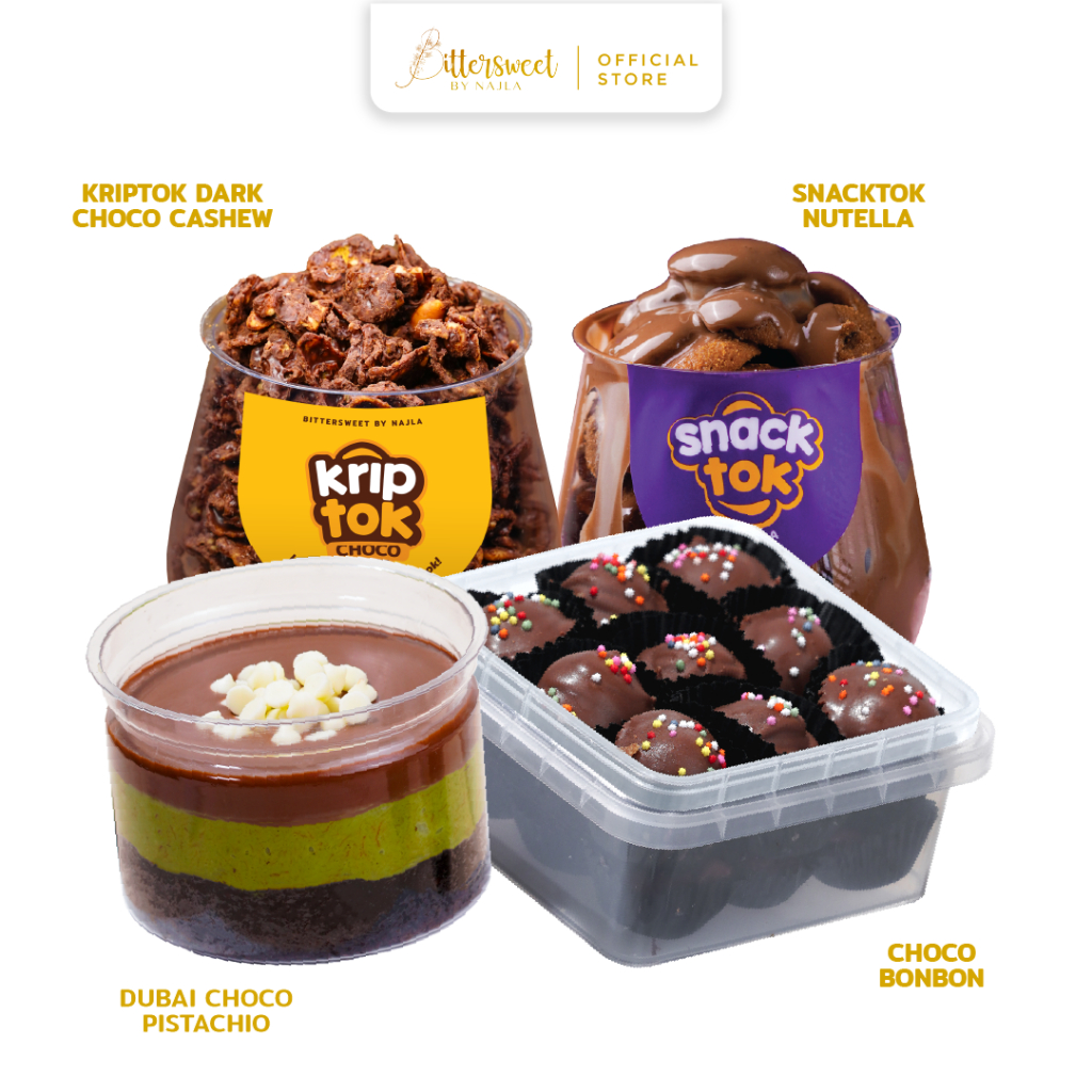 Jual Dubai Choco Pistachio + Snacktok Full Cookies Nutella + Choco ...