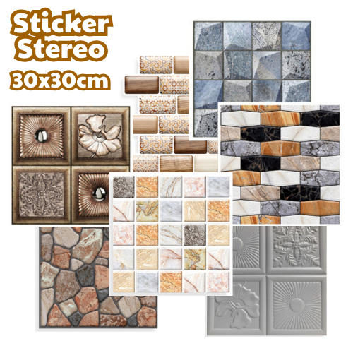 Jual Wallpaper Sticker Dinding Wallfoam Stiker Stereo Foam Kamar Mandi ...