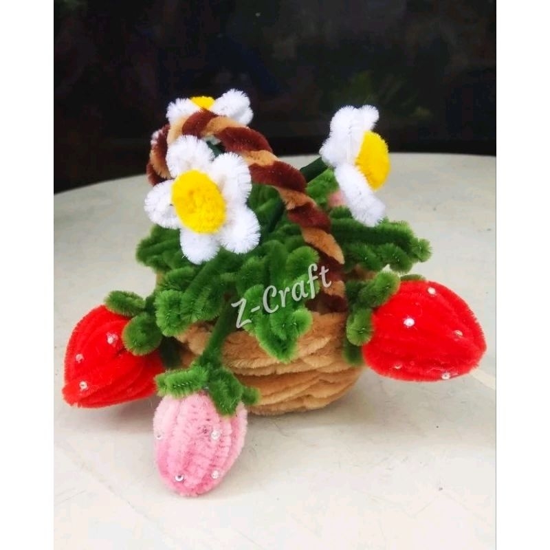 Jual Strawberry plant Pipe cleaner / tanaman strawberry dari kawat bulu ...