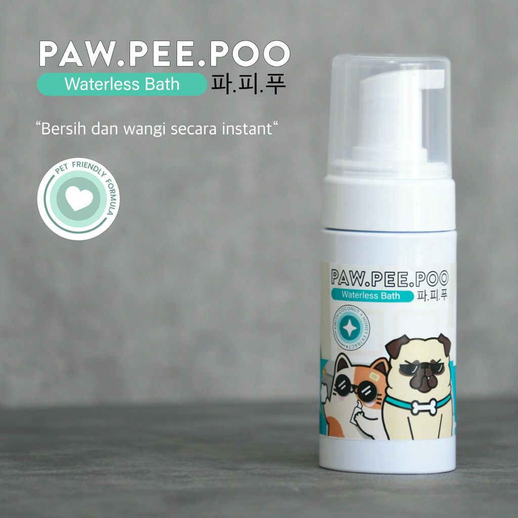 Jual PAWPEEPOO WATERLESS BATH DRY SHAMPOO CAT DOG MANDI TANPA BILAS ...
