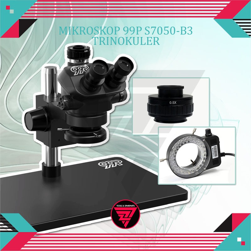 Jual Mikroskop Trinokuler 99P S7050 B3 Plus Lensa CTV Dan Lampu ...